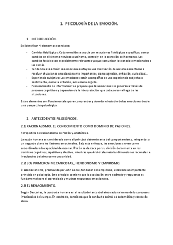 T1 Psicologia De La Emocion Pdf