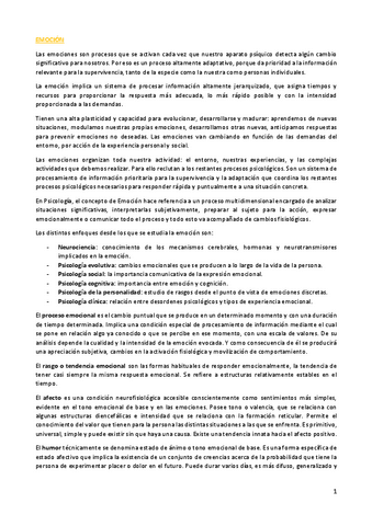 Emocion Apuntes Pdf