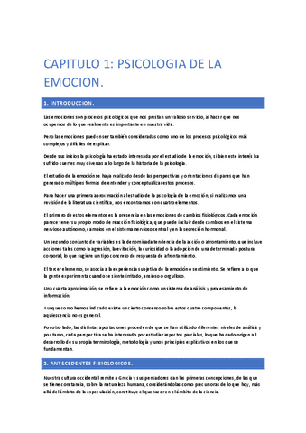 Capitulo 1 Psicologia De La Emocion Pdf