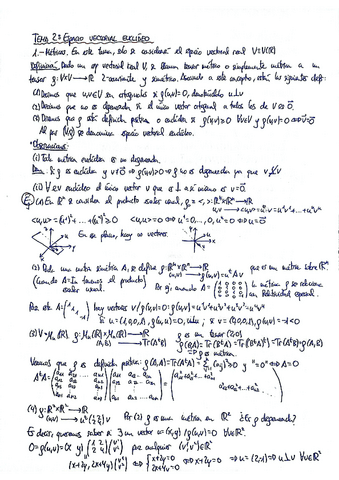 Tema 2 Espacio Vectorial Euclideo Pdf