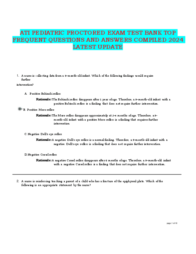 ATI-PEDIATRIC-PROCTORED-EXAM-TEST-BANK-TOP-FREQUENT-QUESTIONS-AND ...