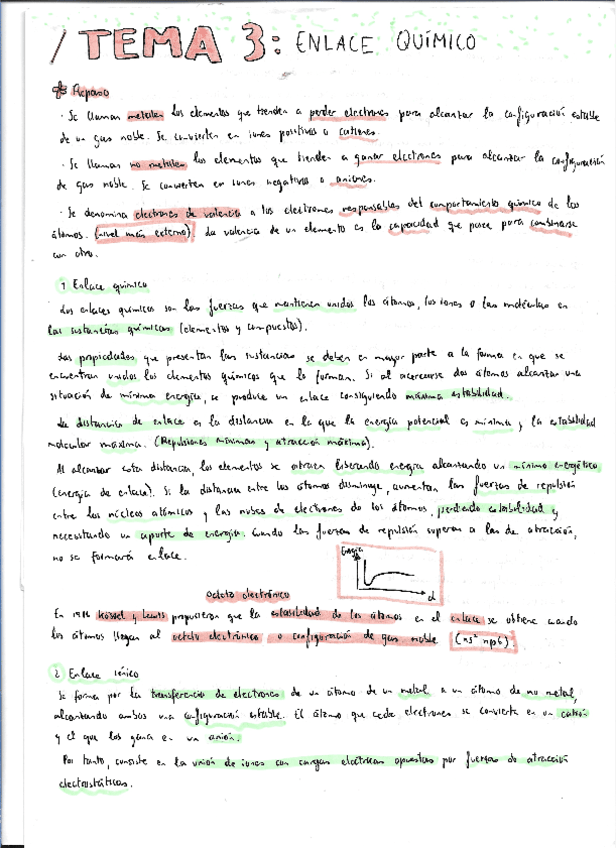 Tema 3 Enlace Quimico Pdf