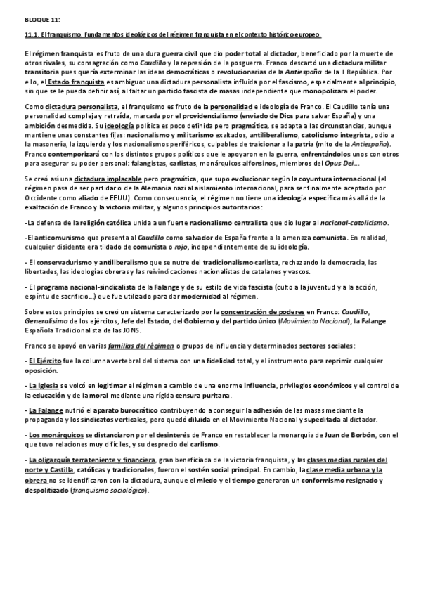 Bloque 11 Historia De Espana Adaptado A Evau 10 En 2bach Pdf