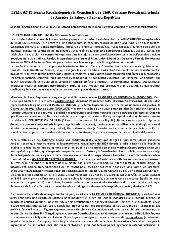 5.3-TEMA-5.3-El-Sexenio-Revolucionario-la-Constitucion-de-1869.-Gobierno-Provisional-reinado-de ...