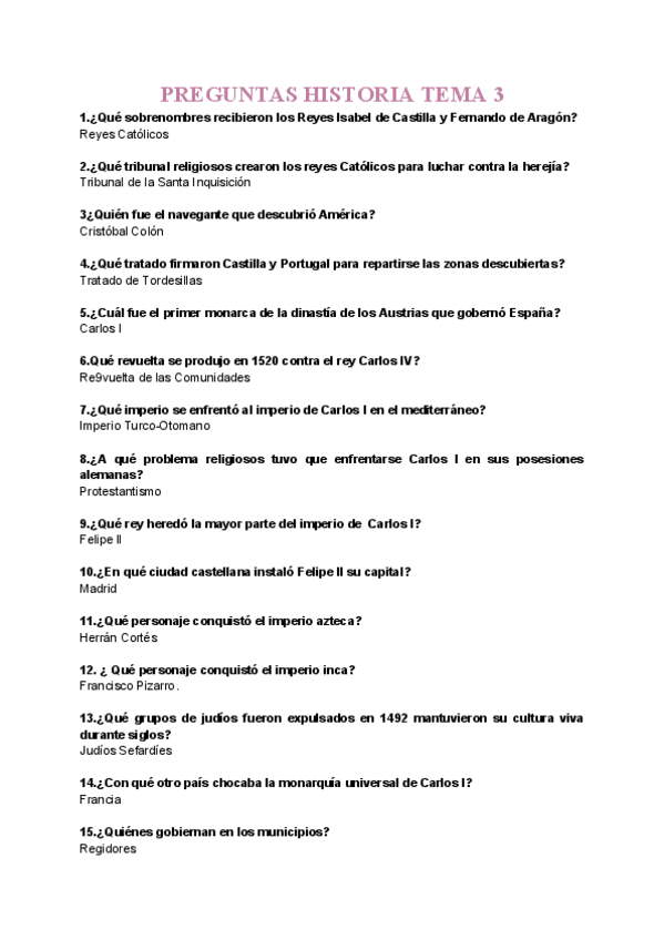 Ejercicios De Todos Los Temas De Historia Pdf