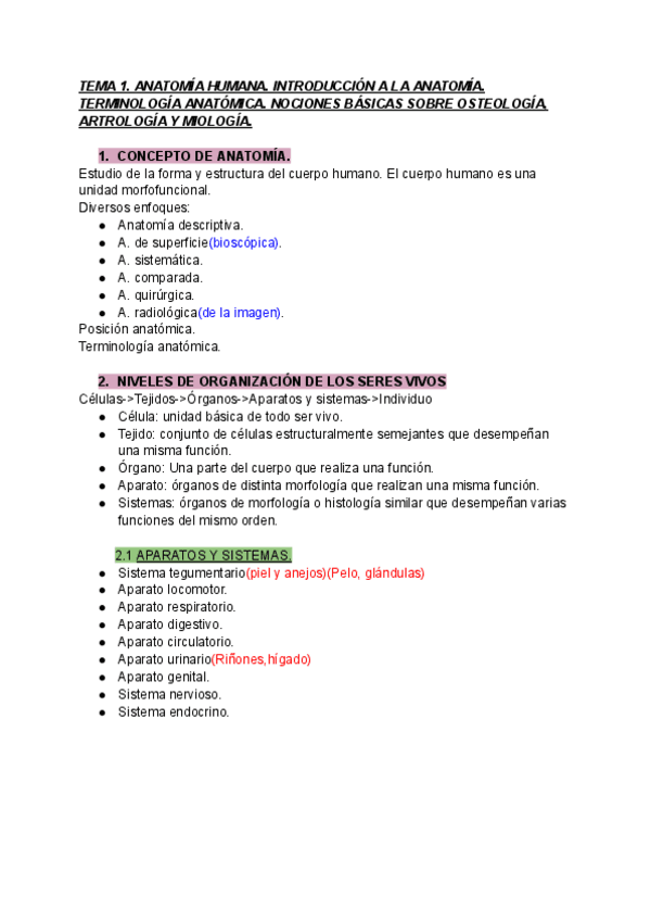 Tema 1 Anatomia Imprimir Pdf