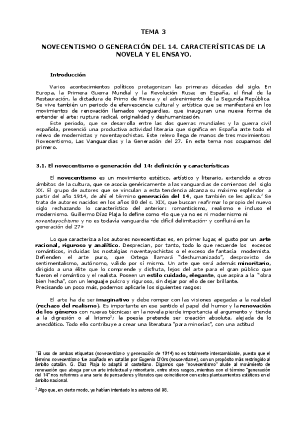 Novecentismo o generación del 14 (características y autores).pdf