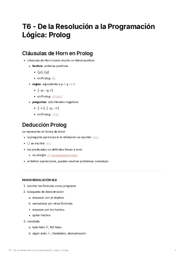 T6 - De la Resolución a la Programación Lógica: Prolog.pdf