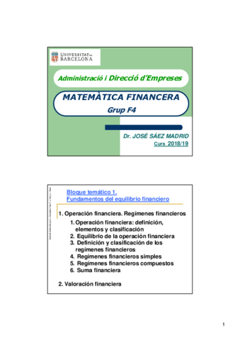 Bloc 1 Matematica Financiera Pdf