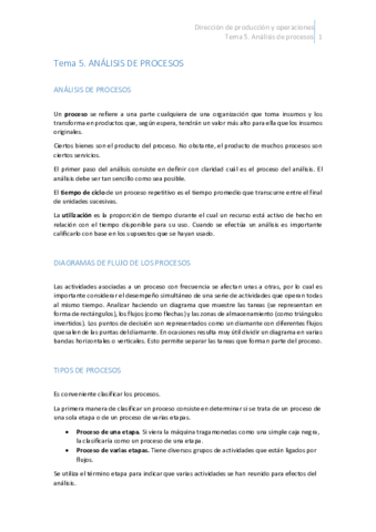 Tema 5 Análisis De Procesos Pdf