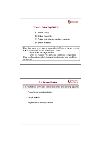 Tema 2 Enlace Químico Pdf