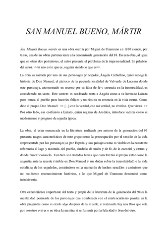San Manuel bueno, mártir