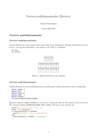 Tema 9 - Vectores multidimensionales (Matrices).pdf