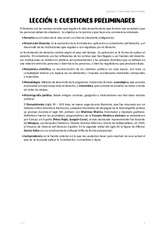 Lección 1. Cuestiones preliminares