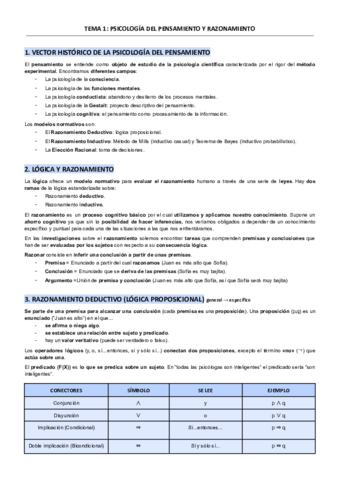 T1 PSICO PENSAMIENTO Y RAZONAMIENTO