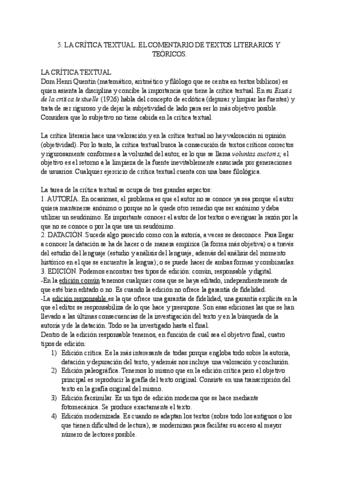 5. LA CRÍTICA TEXTUAL. EL COMENTARIO DE TEXTOS LITERARIOS Y TEÓRICOS..pdf