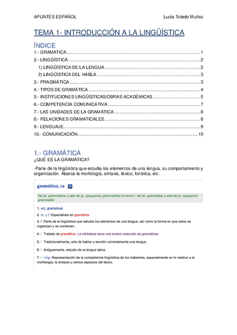Tema 1 Introduccion A La Linguistica Pdf