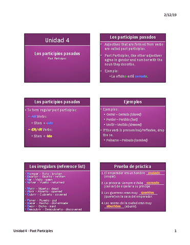 Los participios pasados - Curso completo.pdf