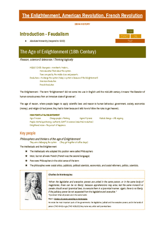 1. The Enlightenment, American Revolution, French Revolution [DBH4 ...