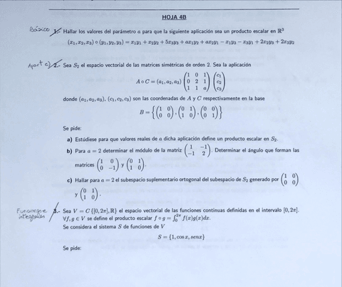 Espacio Vectorial Euclideo Ejercicios Con Enunciado Pdf