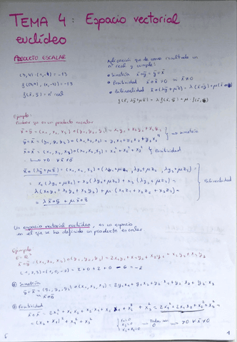 Espacio Vectorial Euclideo Teoria Pdf