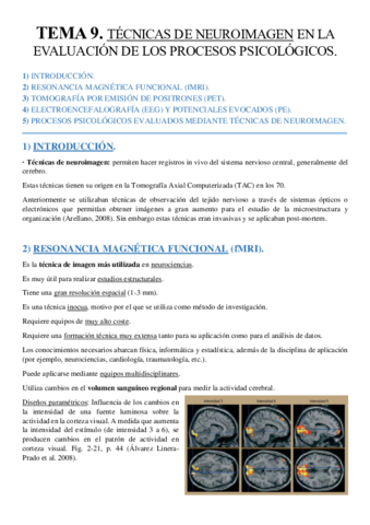 TEMA 9. Técnicas de Neuroimagen en la evaluación de los procesos psicológicos..pdf