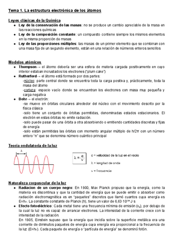 Tema 1 La Estructura Electronica De Los Atomos Pdf